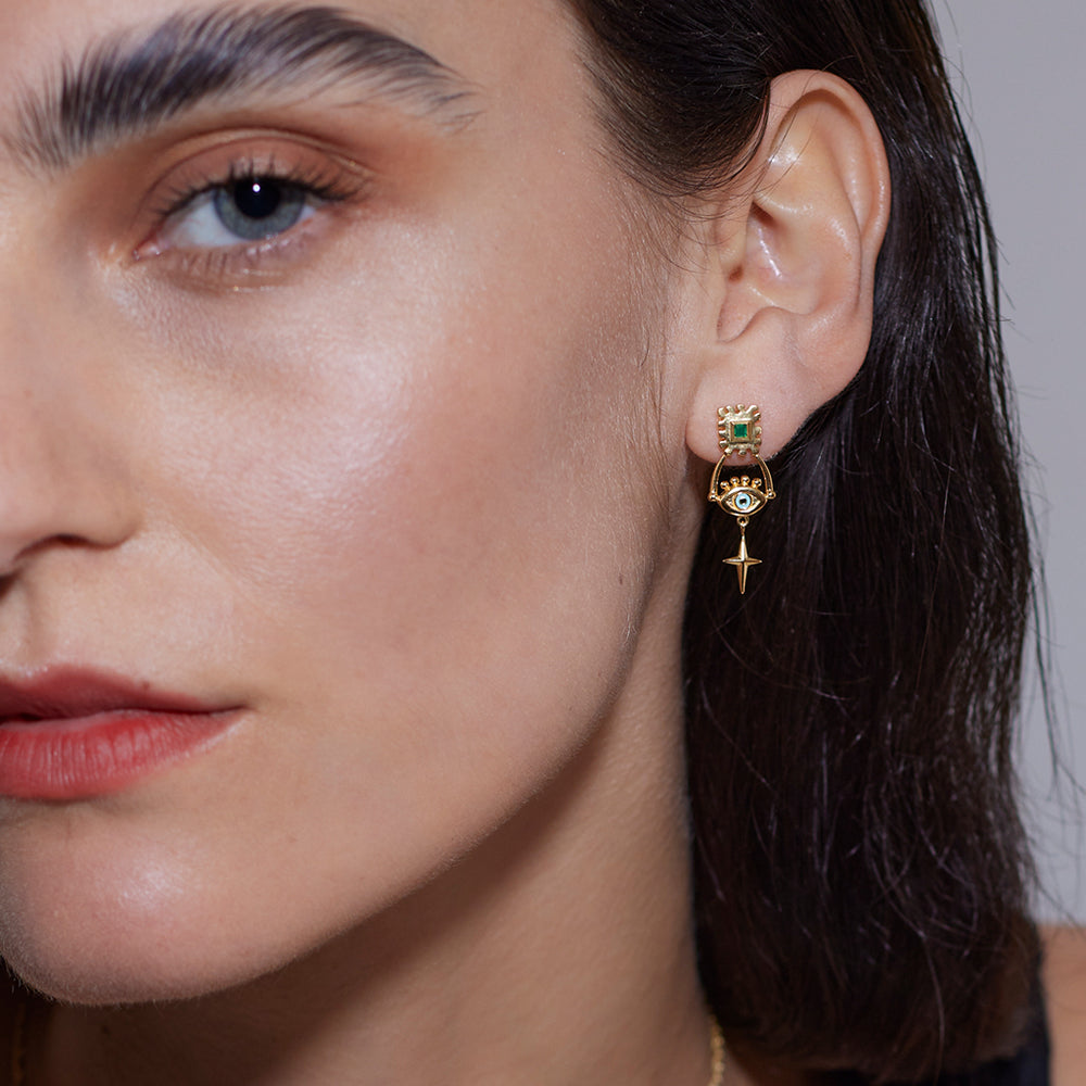 The Trio Guiding Eye Earrings | Gold Plate - Aletheia & Phos