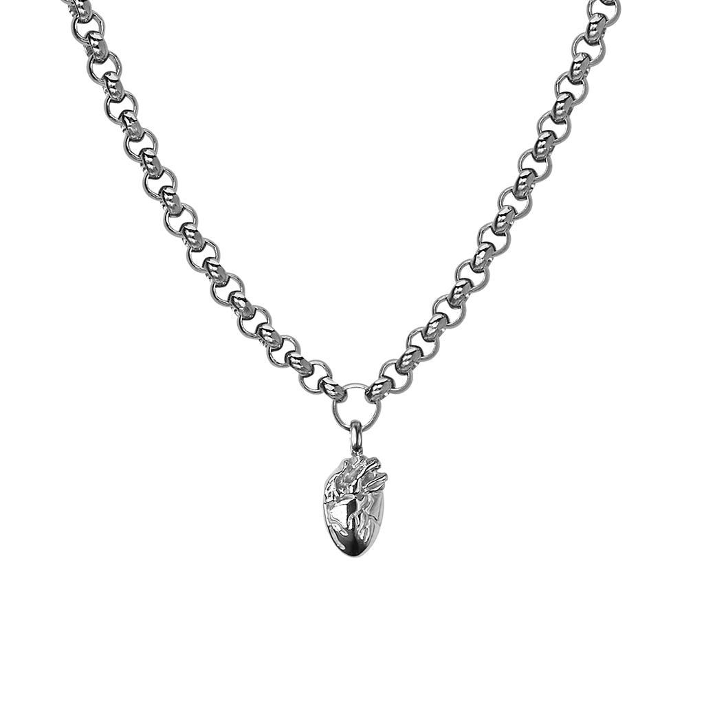 I Carry Your Heart Rollo Chain Necklace Silver - Aletheia & Phos